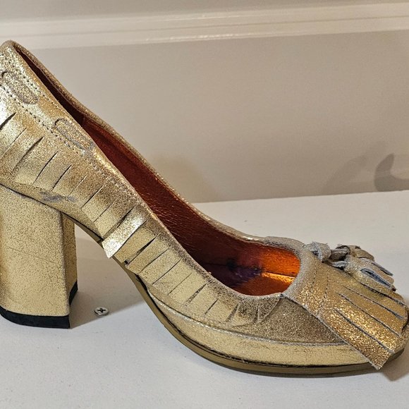 Irregular Choice | Shoes | Irregular Choice Gold Fringe Loafer Style ...